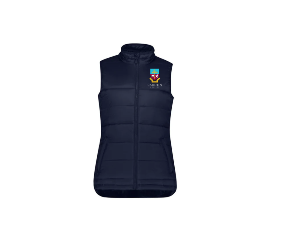 PE Staff navy puffer vest - Ladies – Cardijn College