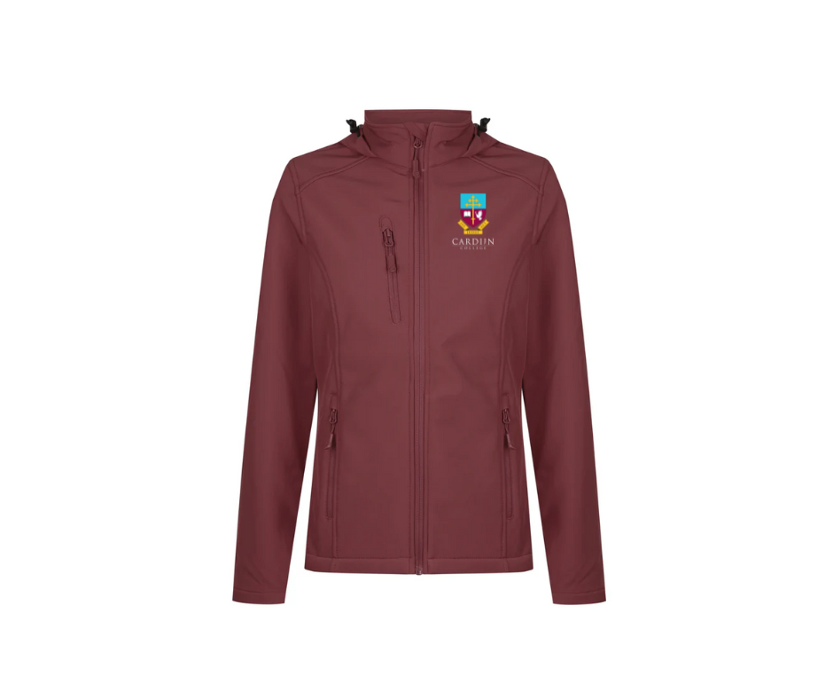 Staff maroon soft shell jacket - Ladies – Cardijn College