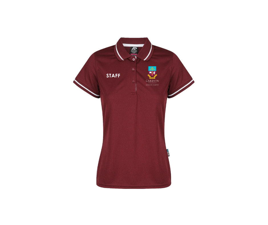 Staff maroon polo shirt - Ladies – Cardijn College